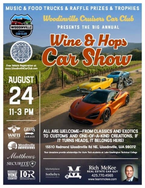 Woodinville Cruisers Car Club Wine & Hops Car Show | Western Washington ...